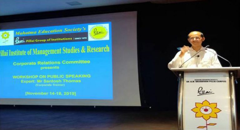 Workshop on “Public Speaking” 2017-18 - PiMSR | Pillai Institute of ...